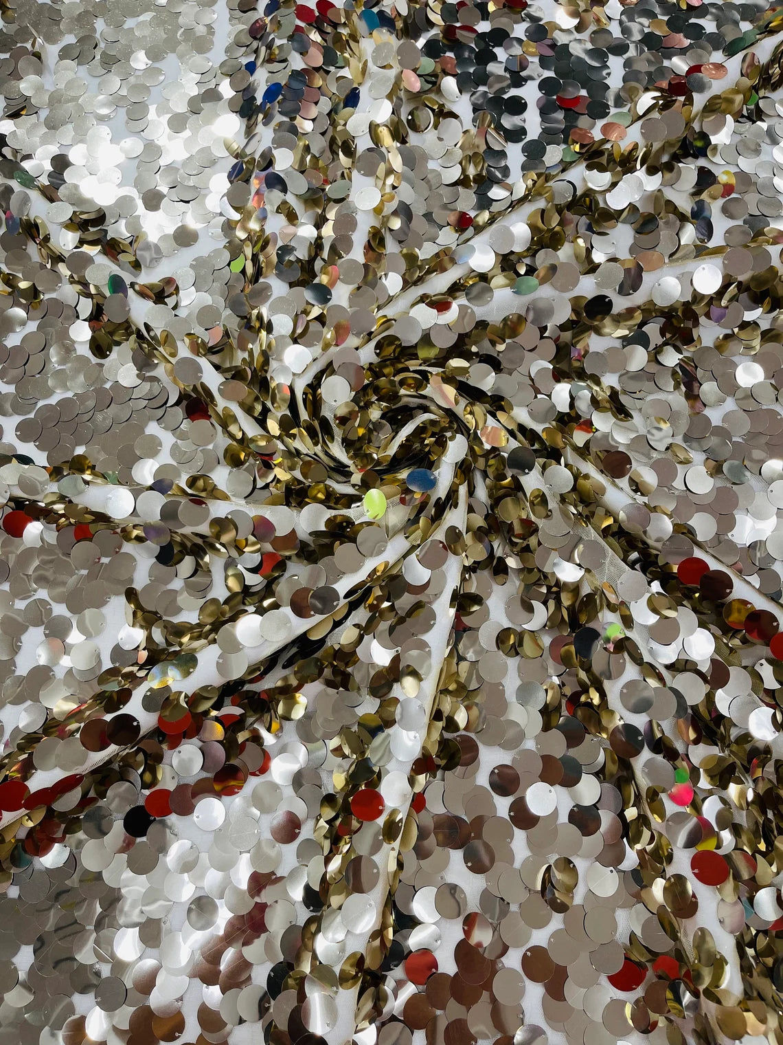 Round Large Sequins - Champagne - Paillette Large Round Sequins Design