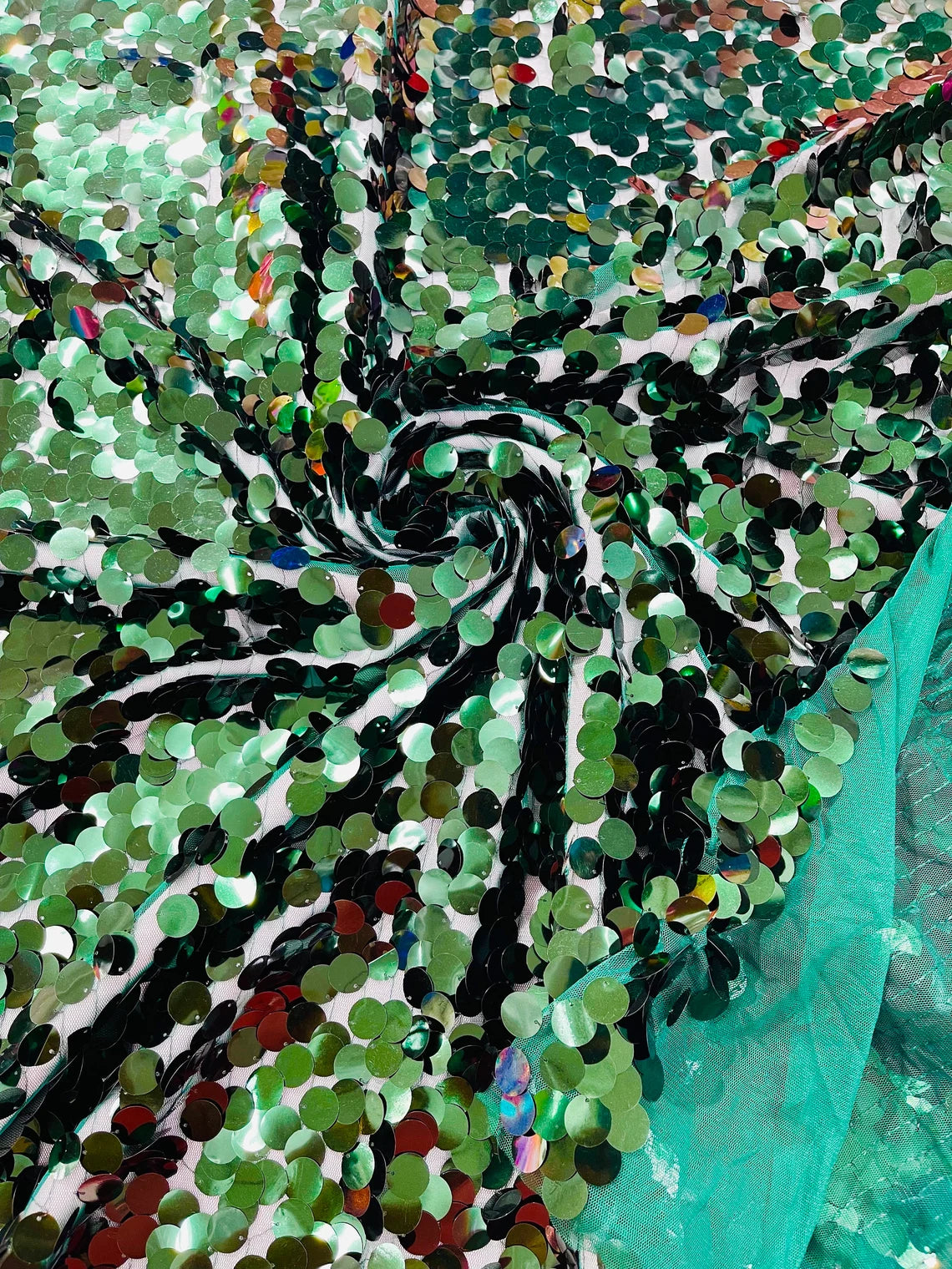 Round Large Sequins - Hunter Green - Paillette Large Round Sequins Des