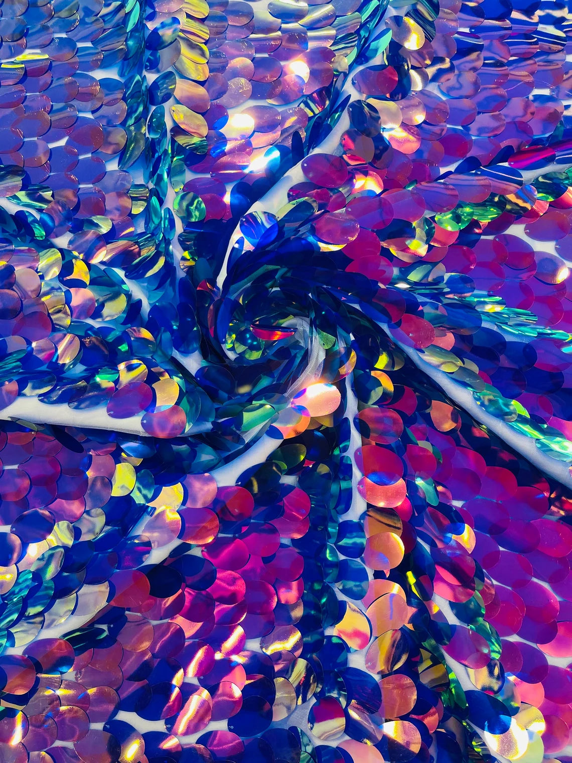 Jumbo Oval Sequins - Lavender - Paillette Big Oval Sequins Design Fabr