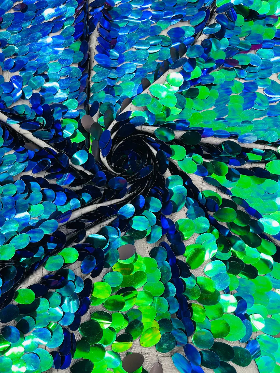 Jumbo Oval Sequins - Mermaid Green - Paillette Big Oval Sequins Design