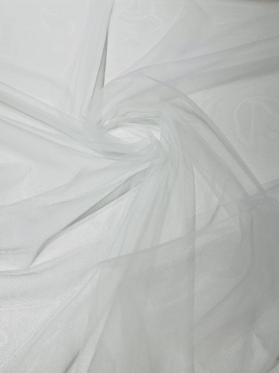 Illusion Mesh Sheer Fabric - Off-White - 60" Wide Illusion Mesh Fabric