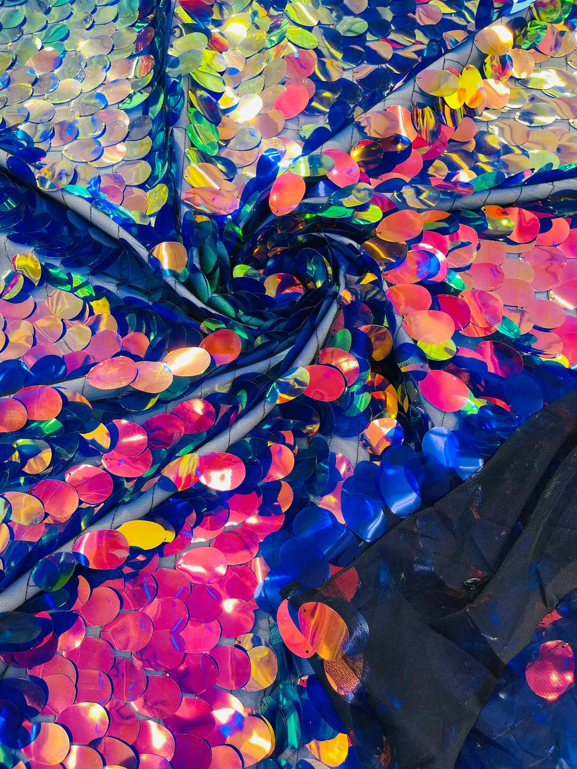 Jumbo Oval Sequins - Rainbow Iridescent - Paillette Big Oval Sequins D