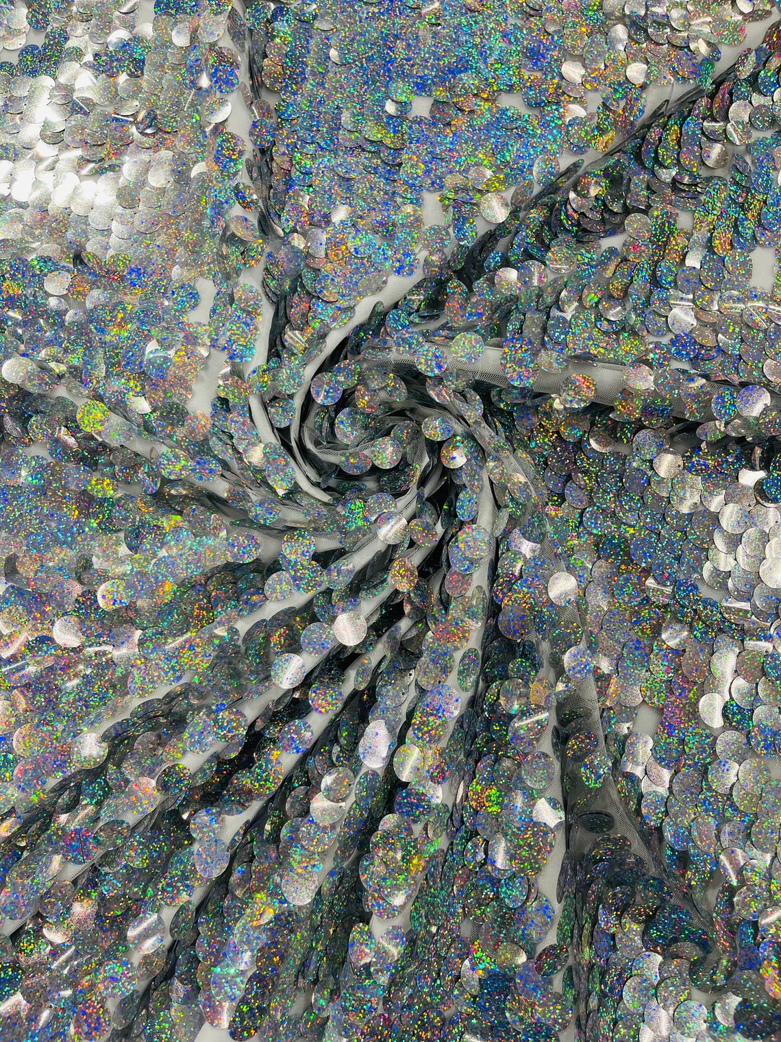 Round Large Sequins - Hologram Silver - Paillette Large Round Sequins