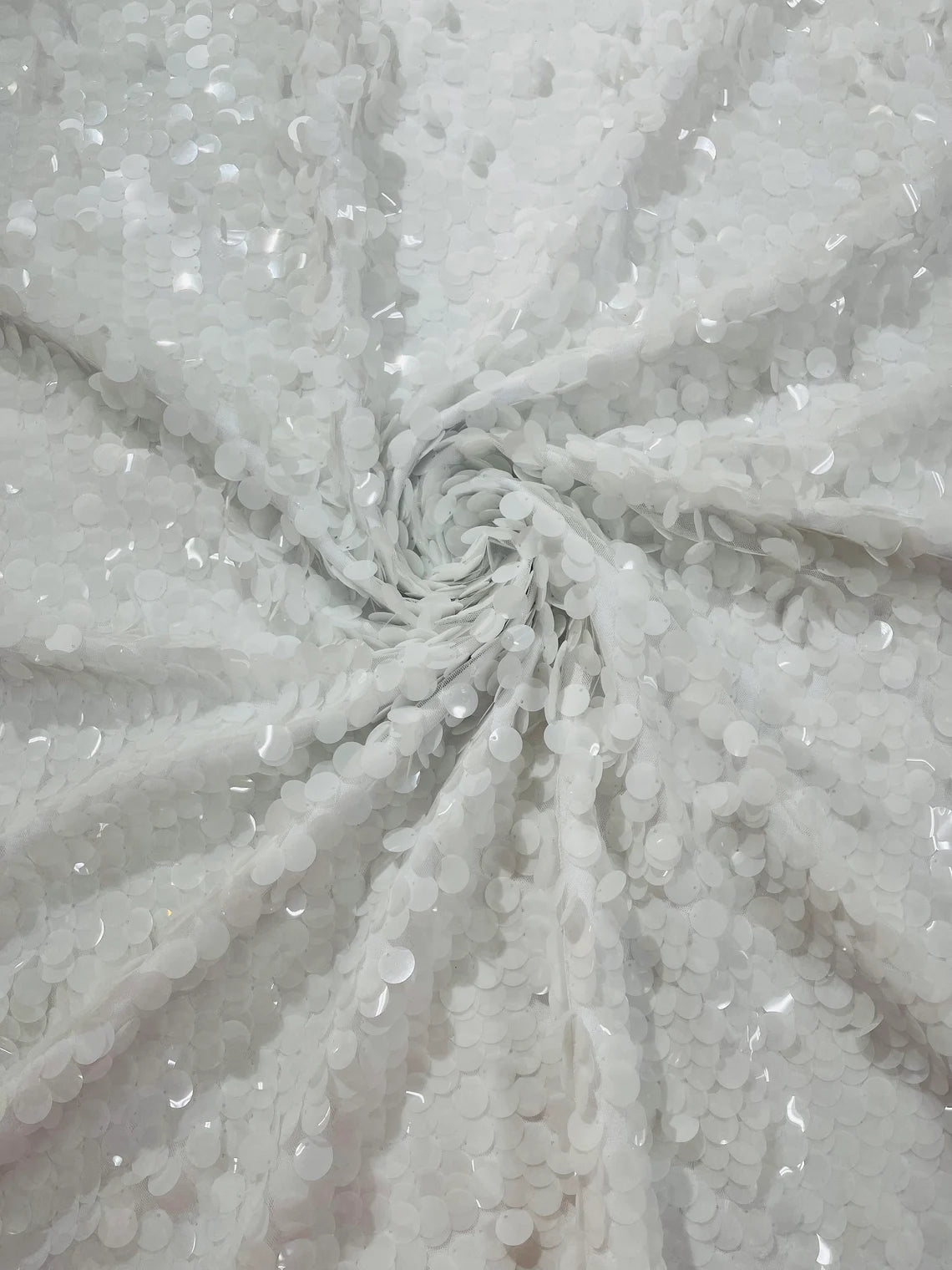 Round Large Sequins - White - Paillette Large Round Sequins Design Fab