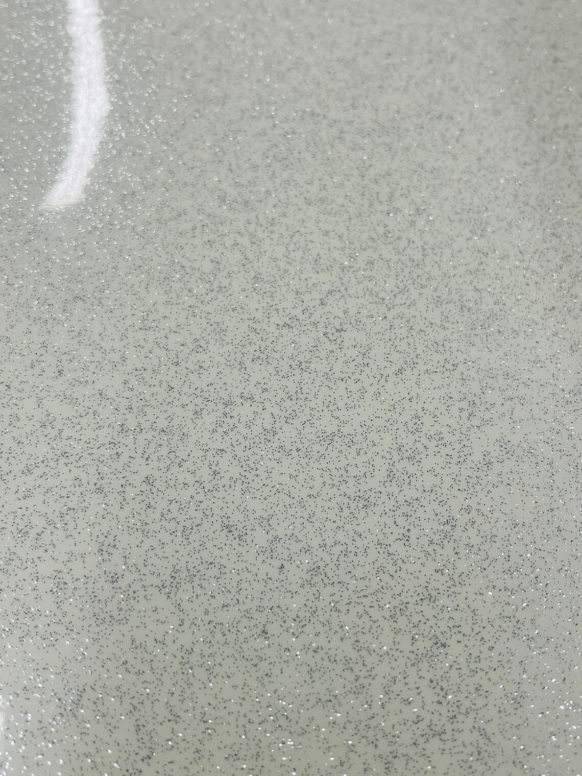 Vinyl Fabric - Ivory Shiny Sparkle Glitter Leather PVC - Upholstery By