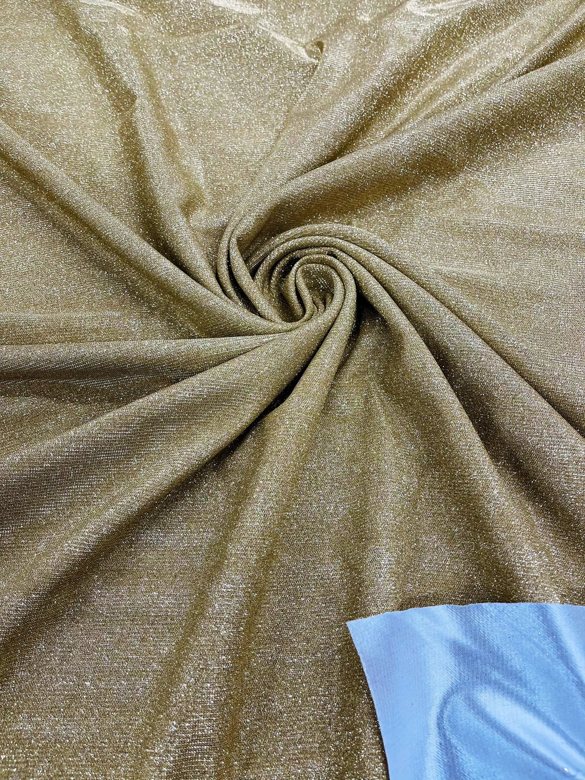 Shimmer Glitter Fabric - Light Gold - Luxury Sparkle Stretch Solid Fab