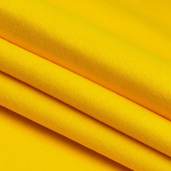 Flic Flac - 72" Wide Acrylic Felt Fabric - Yellow - Sheet For Projects